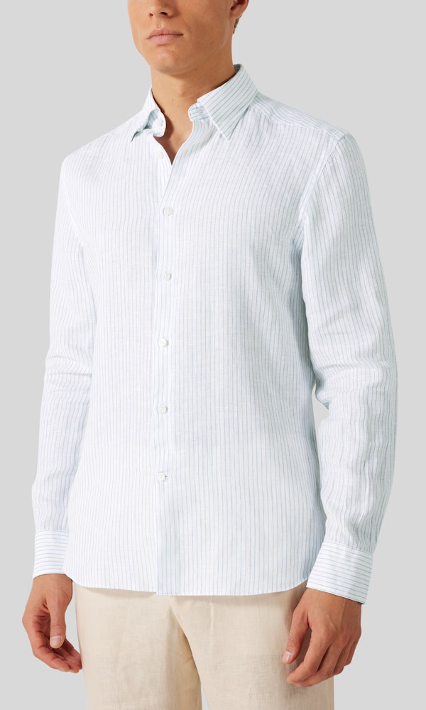 These Glory Days Castello Stripete Linskjorte Blå | Herre | Volt